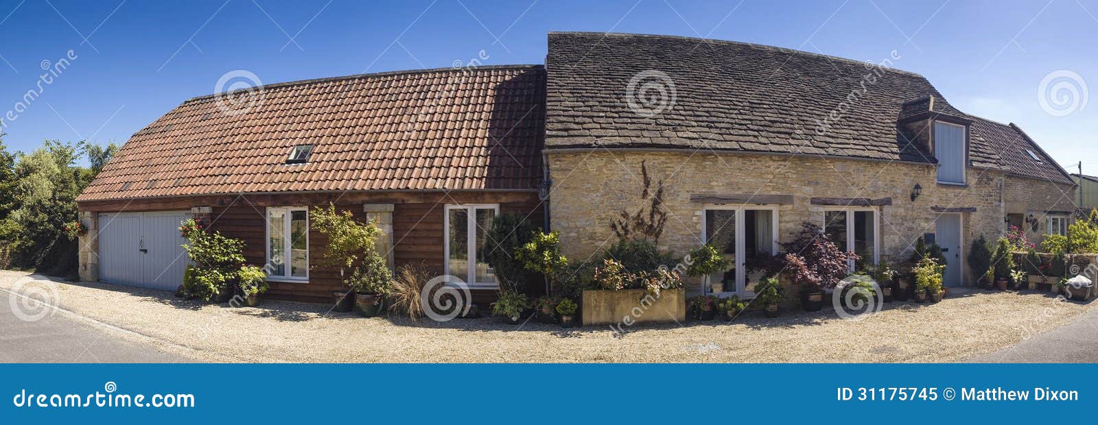 Traditional Rural Homes Scene Stock Image - Image of street, clear ...