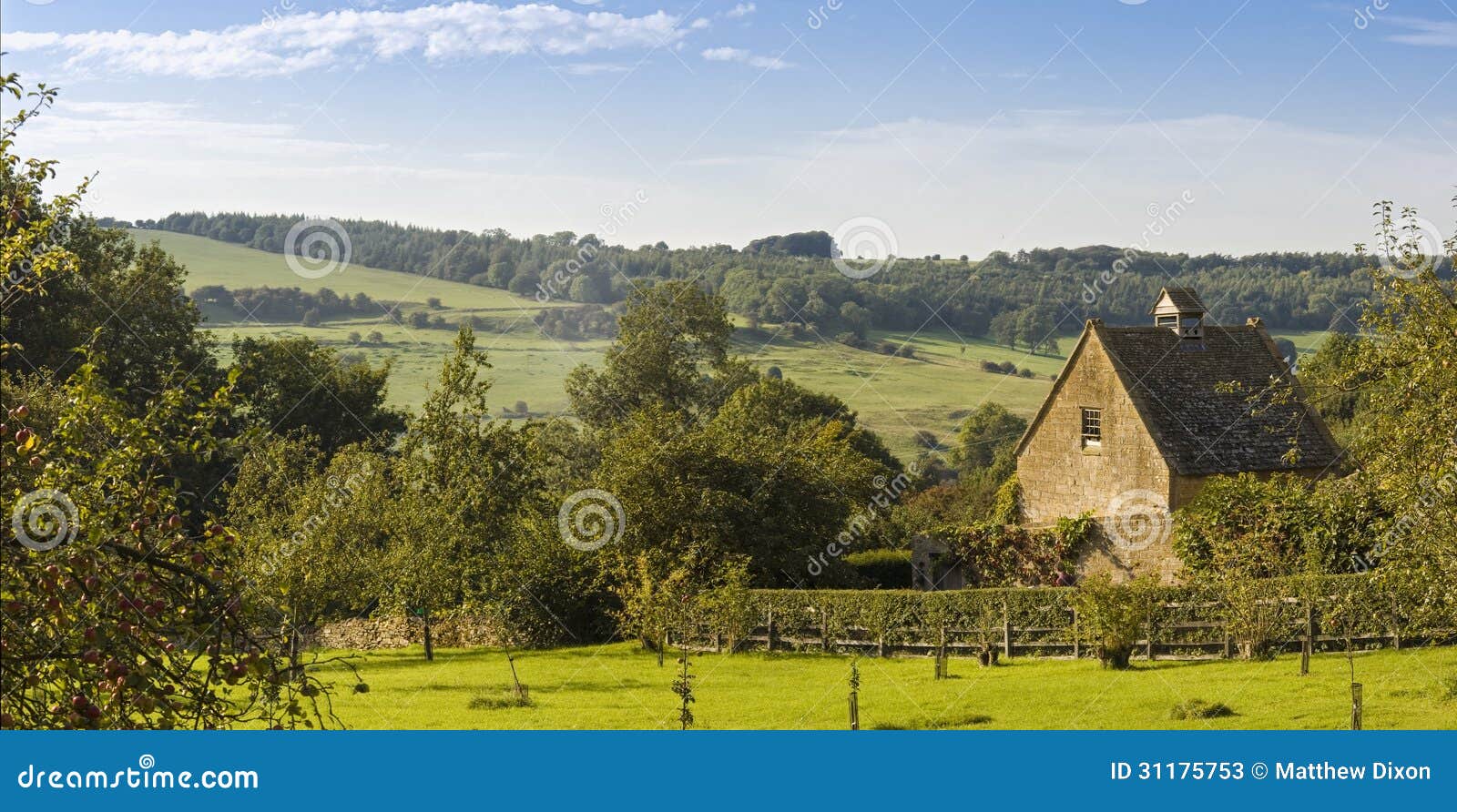 Traditional Rural Homes Scene Stock Image - Image of rustic ...