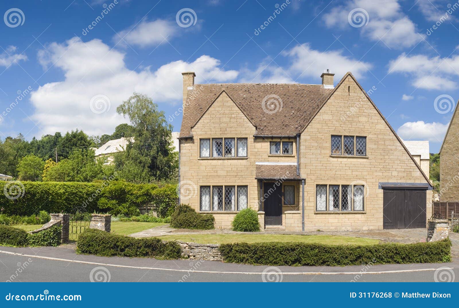 Traditional Rural Homes Scene Stock Photo - Image of rustic, roof: 31176268