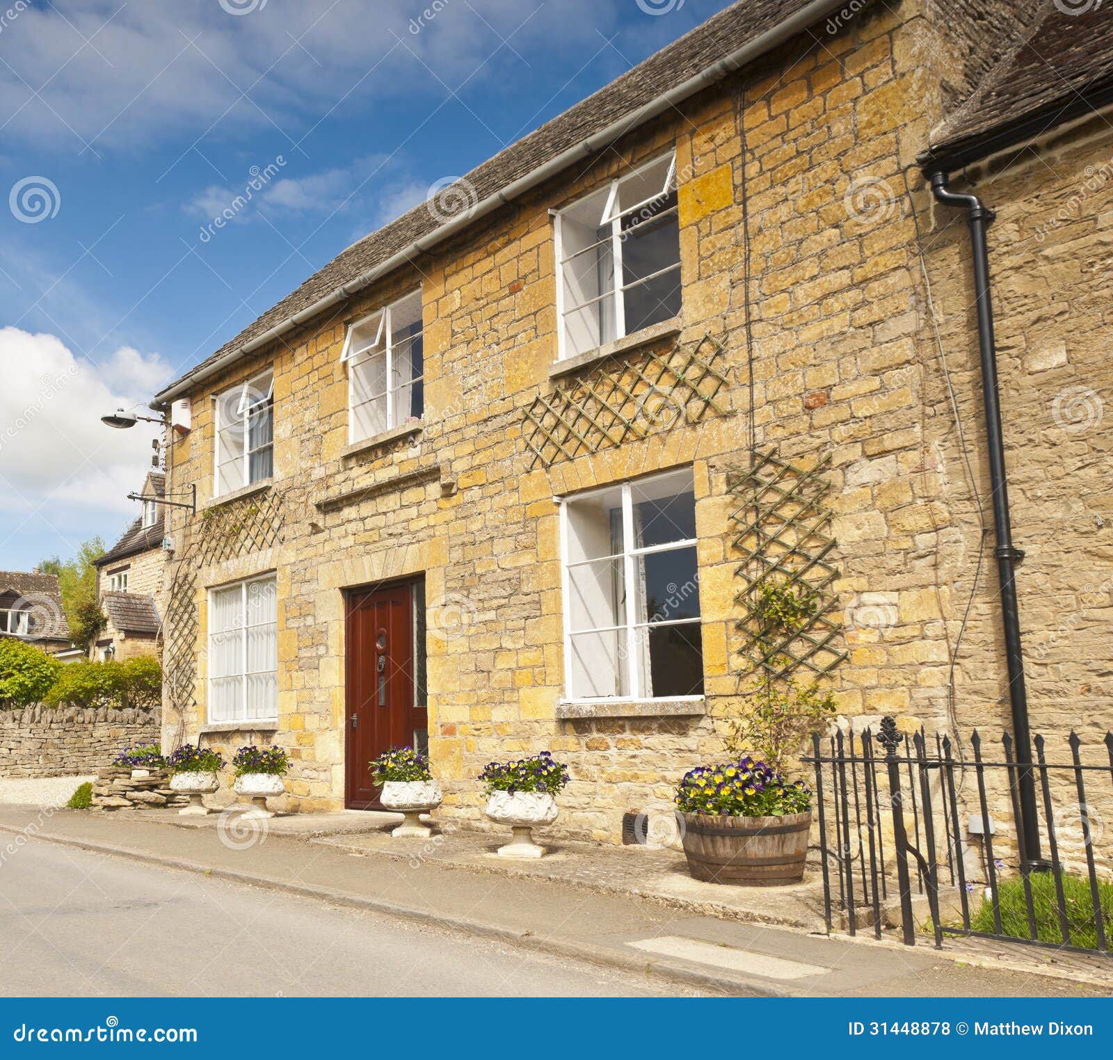 Traditional Rural Homes Scene Stock Photo - Image of building ...