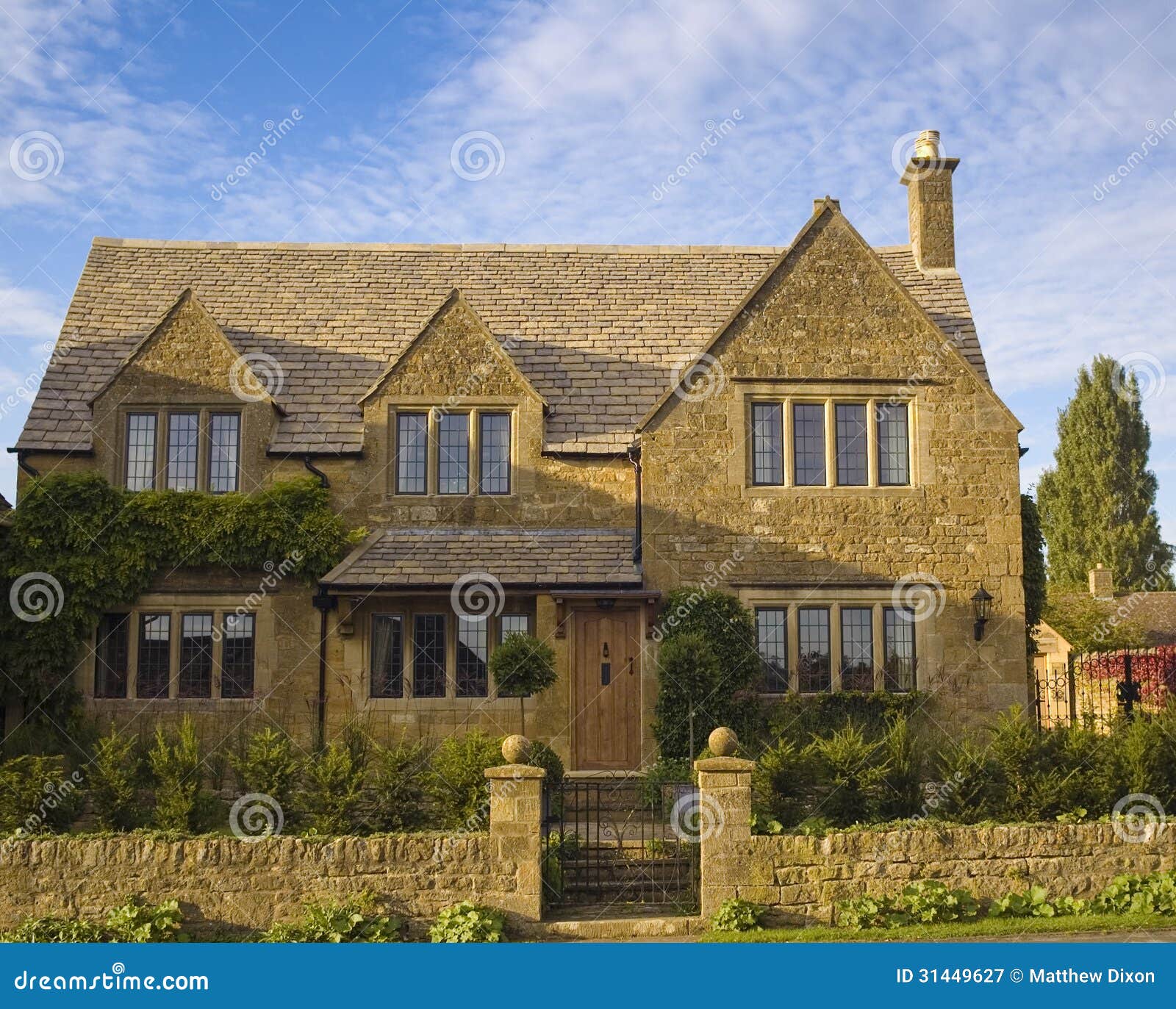 Traditional Rural Homes Scene Stock Image - Image of tree, rustic: 31449627