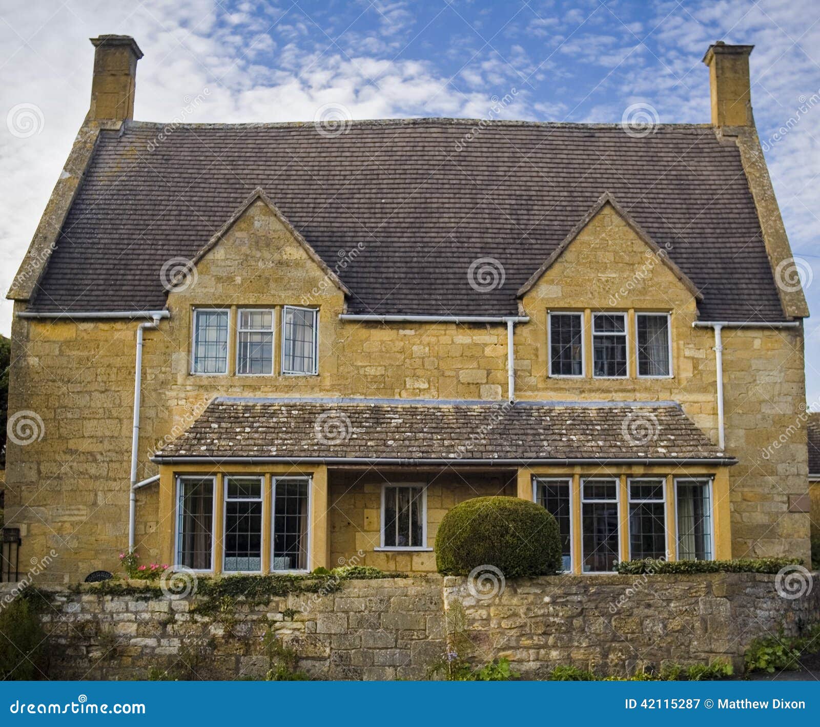Traditional Rural Homes Scene Stock Image - Image of building, detached ...
