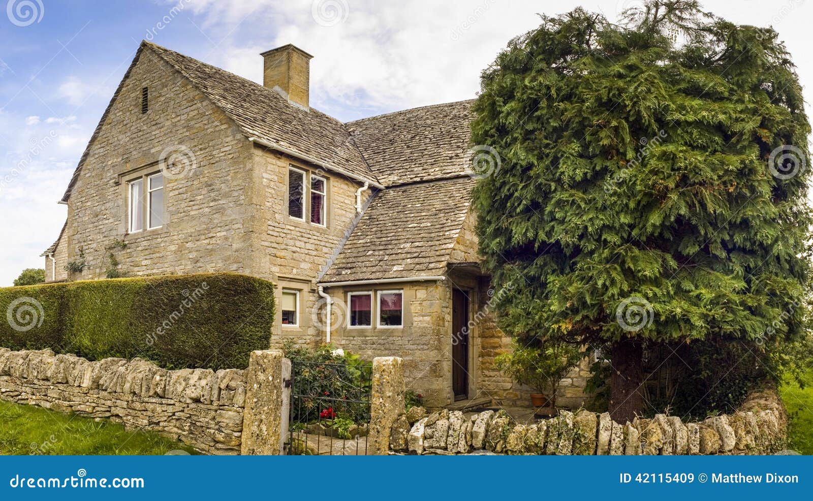 Traditional Rural Homes Scene Stock Image - Image of building, summer ...