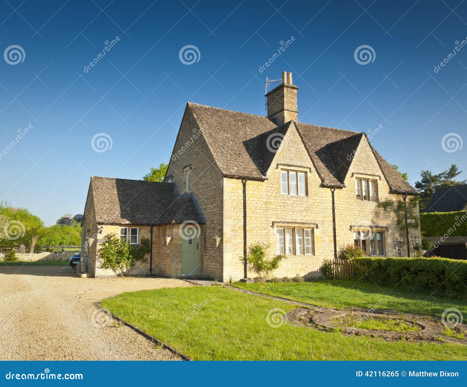 Traditional Rural Homes Scene Stock Image - Image of door, spring: 42116265