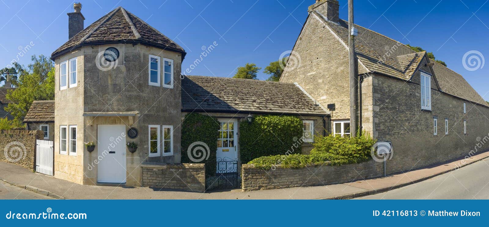 Traditional Rural Homes Scene Stock Image - Image of spring, homes ...