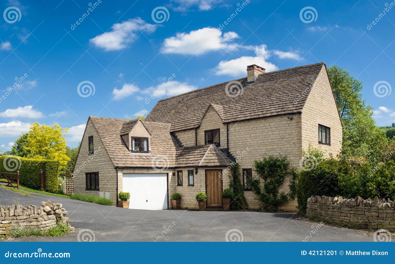 Traditional Rural Homes Scene Stock Image - Image of home, wall: 42121201