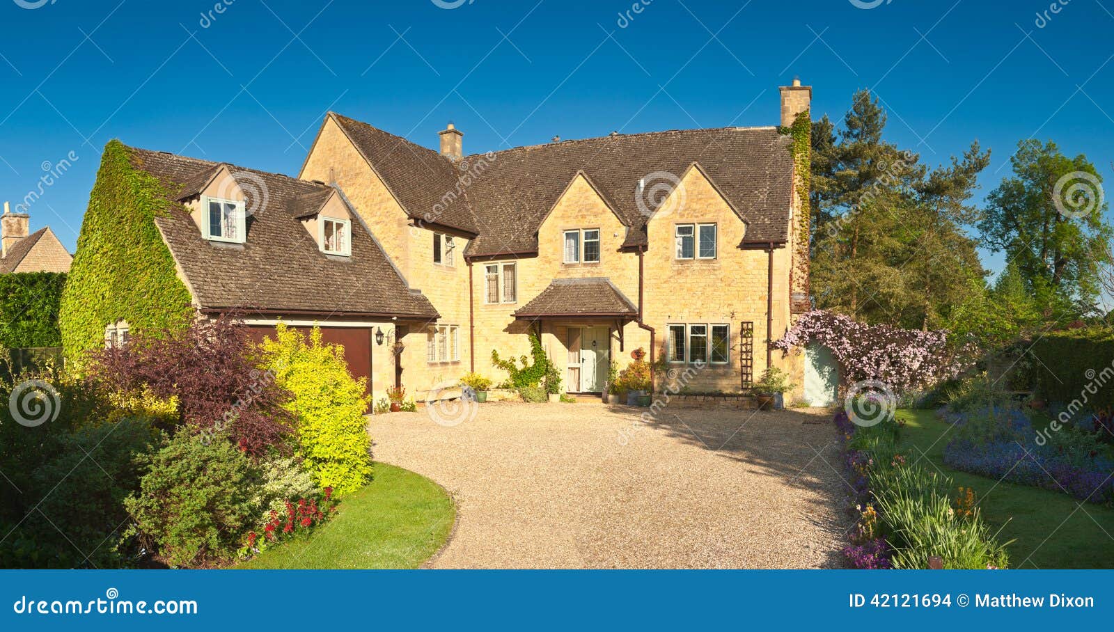 Traditional Rural Homes Scene Stock Photo - Image of detached, home ...