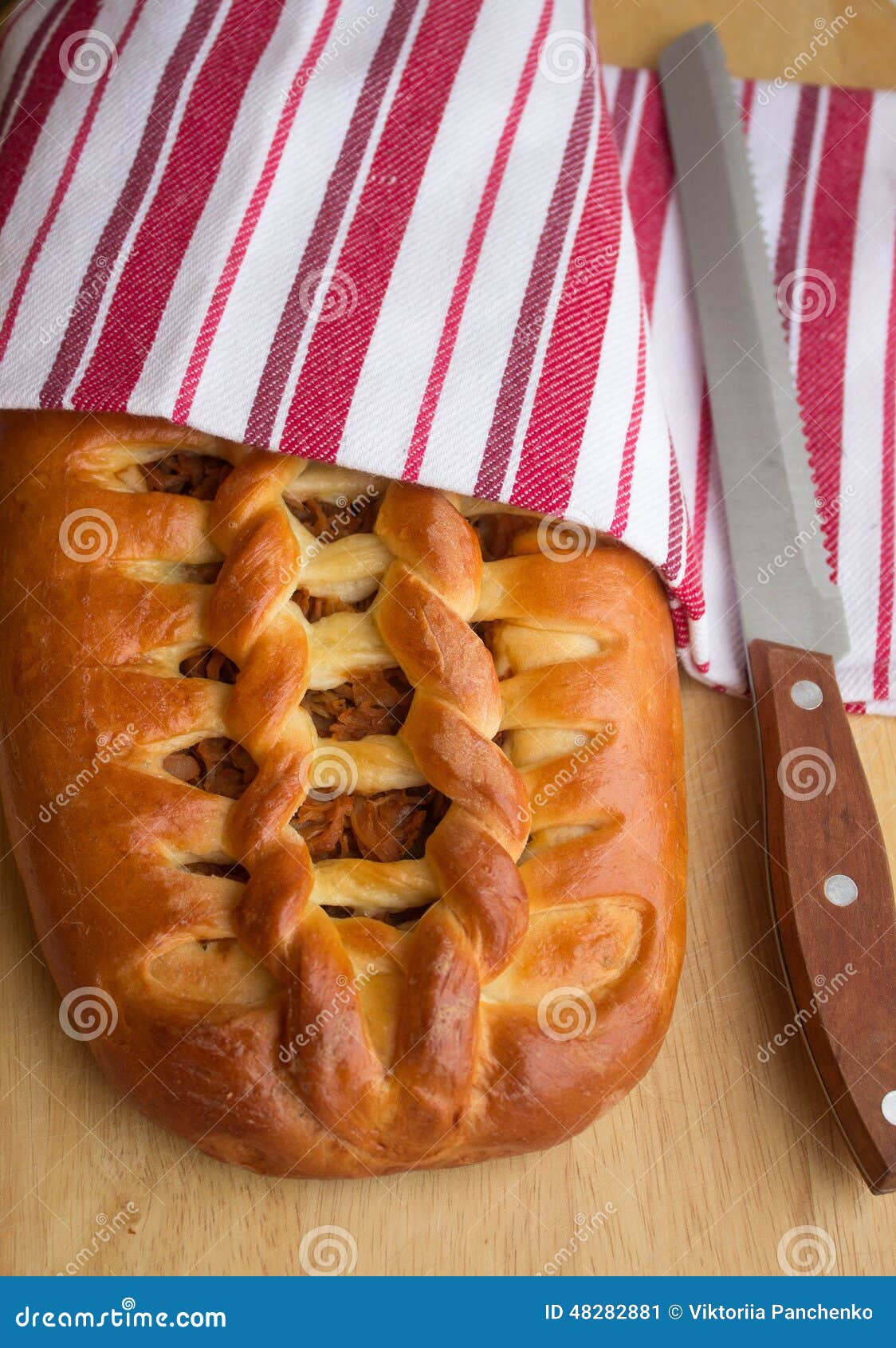 Traditional Russian Cabbage Pie Stock Image - Image of pastry ...