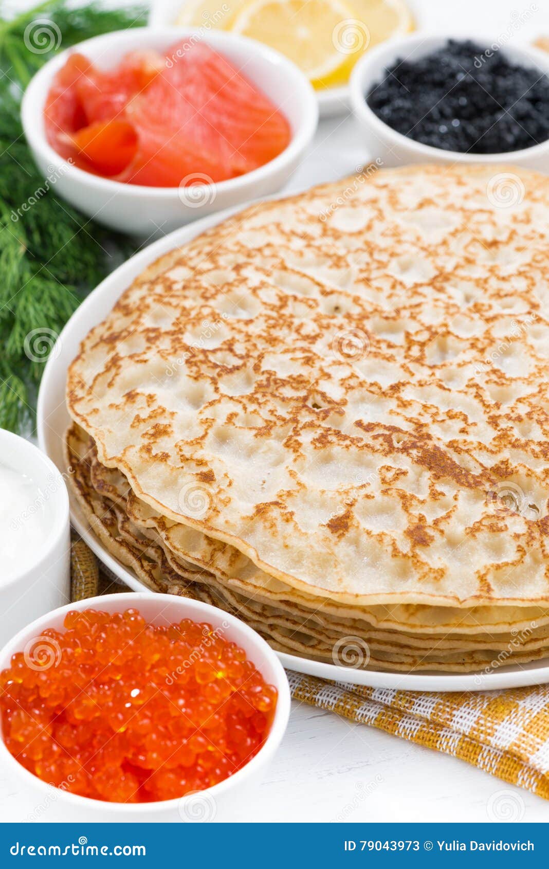 Traditional Russian Crepes, Vertical Stock Image - Image of background ...