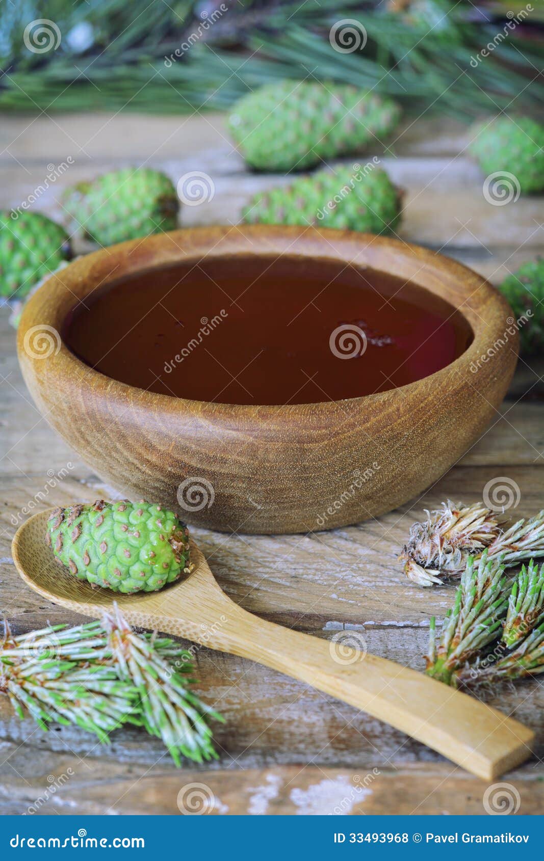 Traditional Russian Delicious Pine Cone Jam. Stock Photo - Image of ...