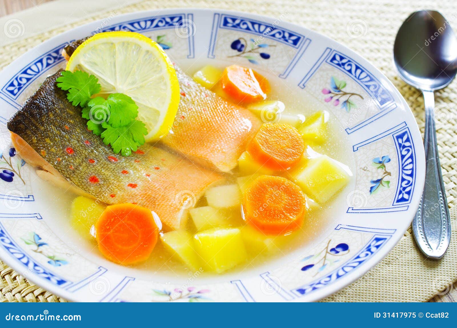 Traditional Russian Fish Soup Stock Image - Image of dinner, closeup ...