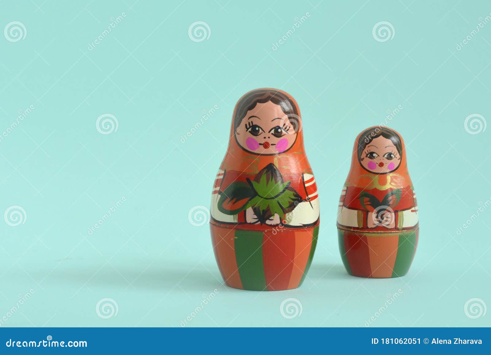 Traditional Russian Nesting Dolls. Babushkas or Matryoshkas Stock Image ...