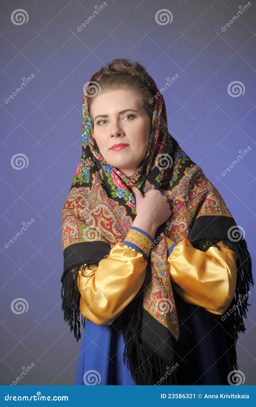Traditional Russian Rural Woman Stock Image - Image of portrait, female ...