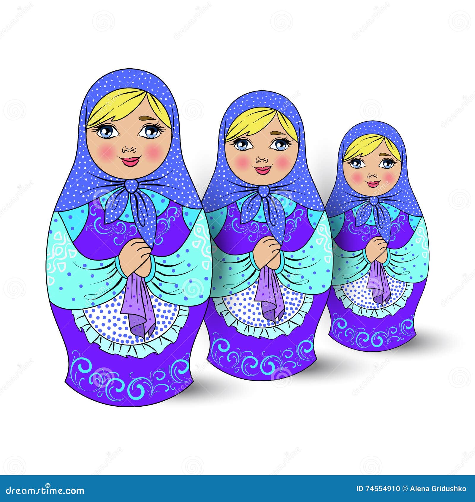 Russian Souvenir. Matryoshka - Babushka Doll. Ethnic Wooden Toy ...