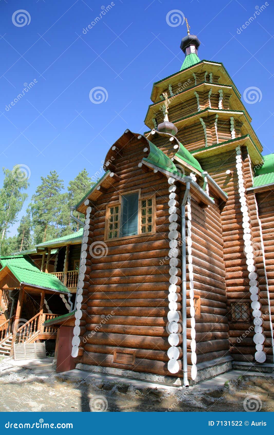 Traditional Russian Timber Church Stock Photo - Image of construction ...