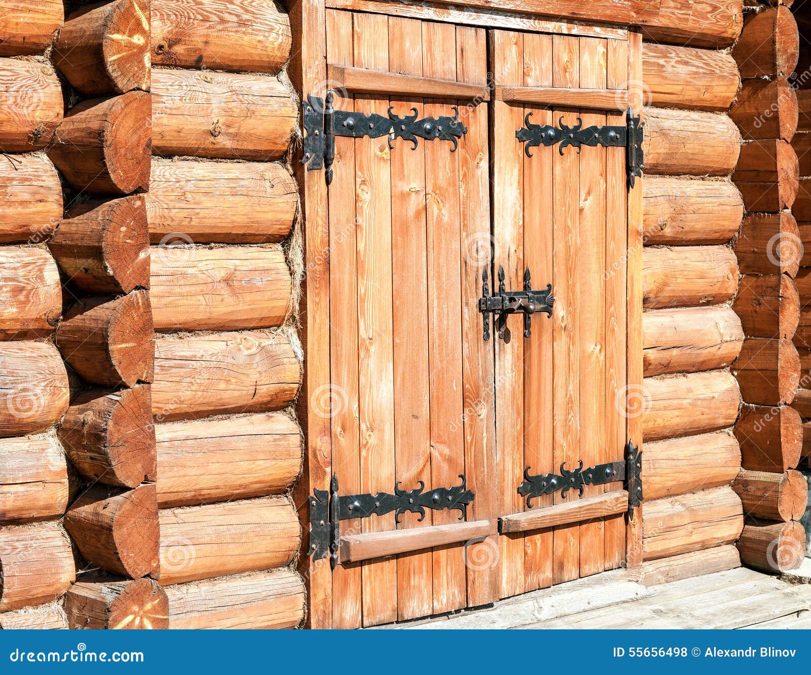 Traditional Russian Wooden Gate Stock Photo - Image of russian, exit ...