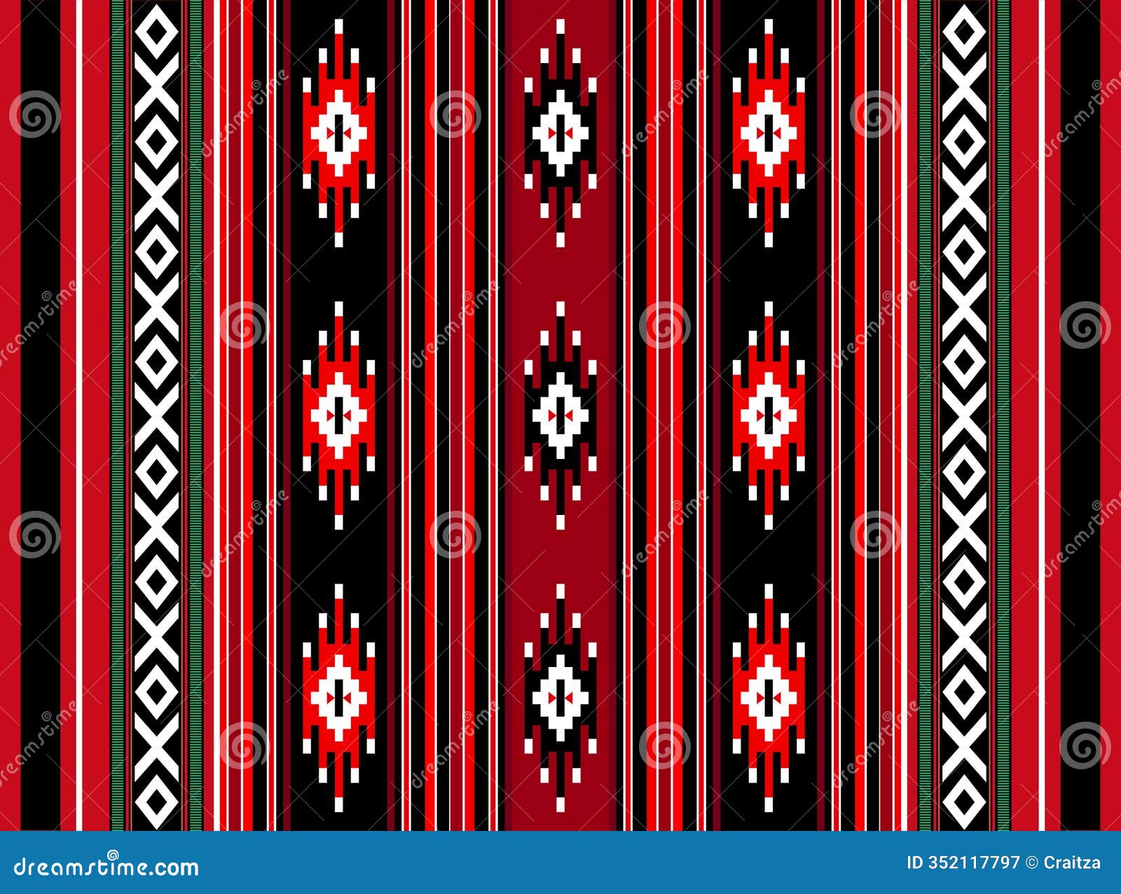 Traditional Middle Eastern Geometric Textile Pattern Stock Illustration ...