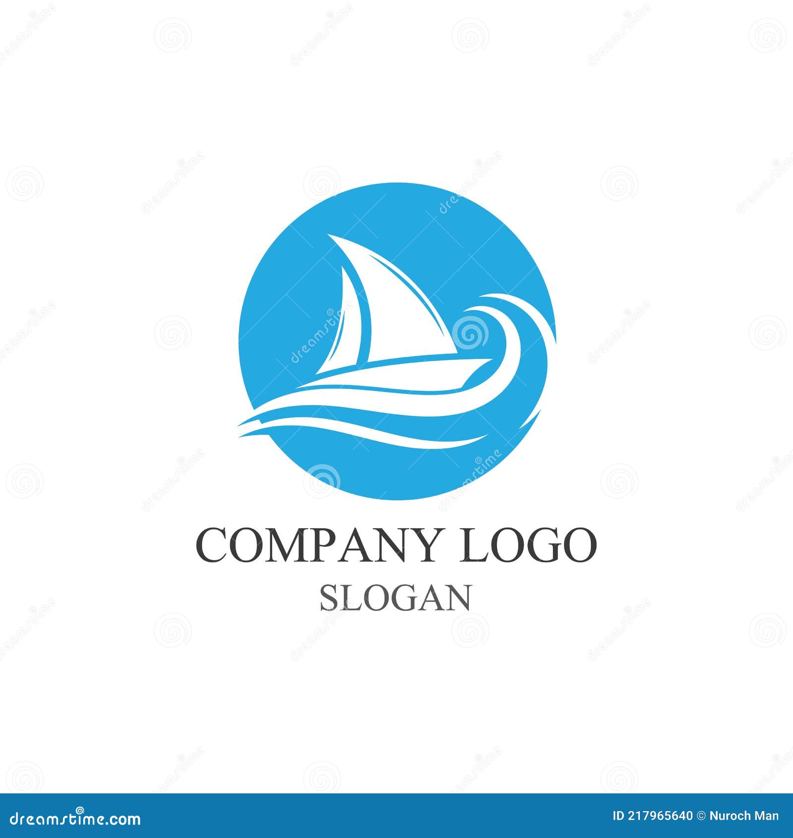 Traditional Sailboat Logo Design Vector. Stock Vector - Illustration of ...