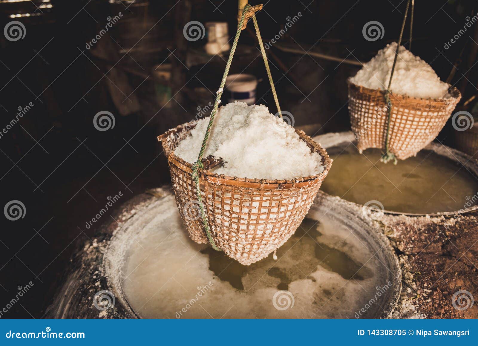 Traditional Salt Making at Boklua District, Nan Province Stock Image ...