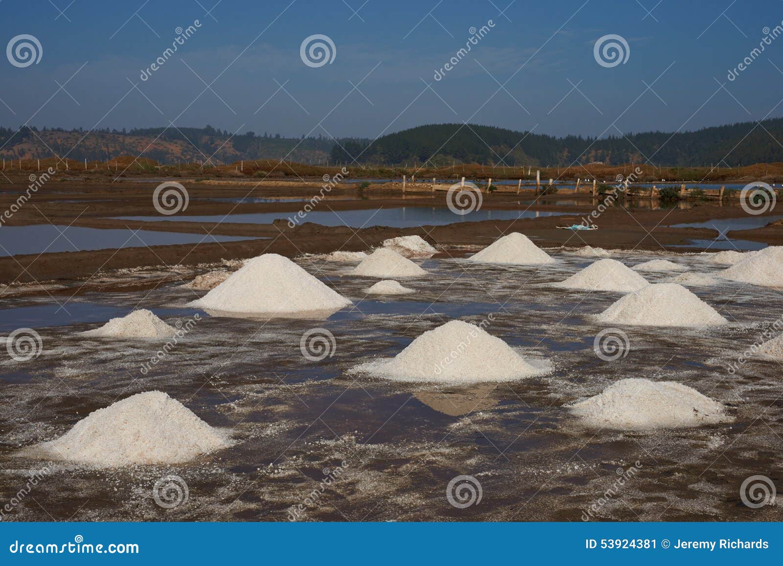 Traditional Salt Making in Chile Stock Image - Image of place, lagoon ...