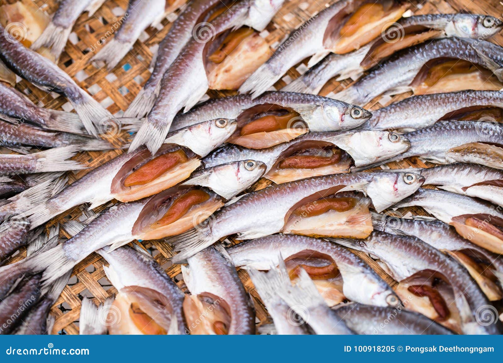Fish drying on racks stock image. Image of sabah, seafood - 100918205