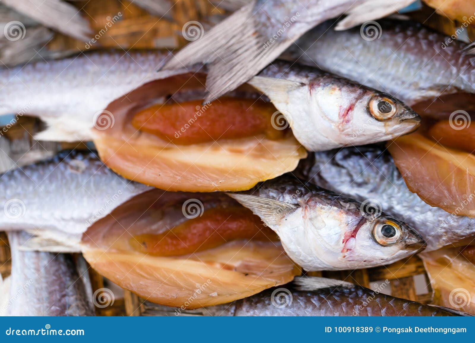 Traditional Salted Fish Drying Stock Image - Image of dried, sell ...