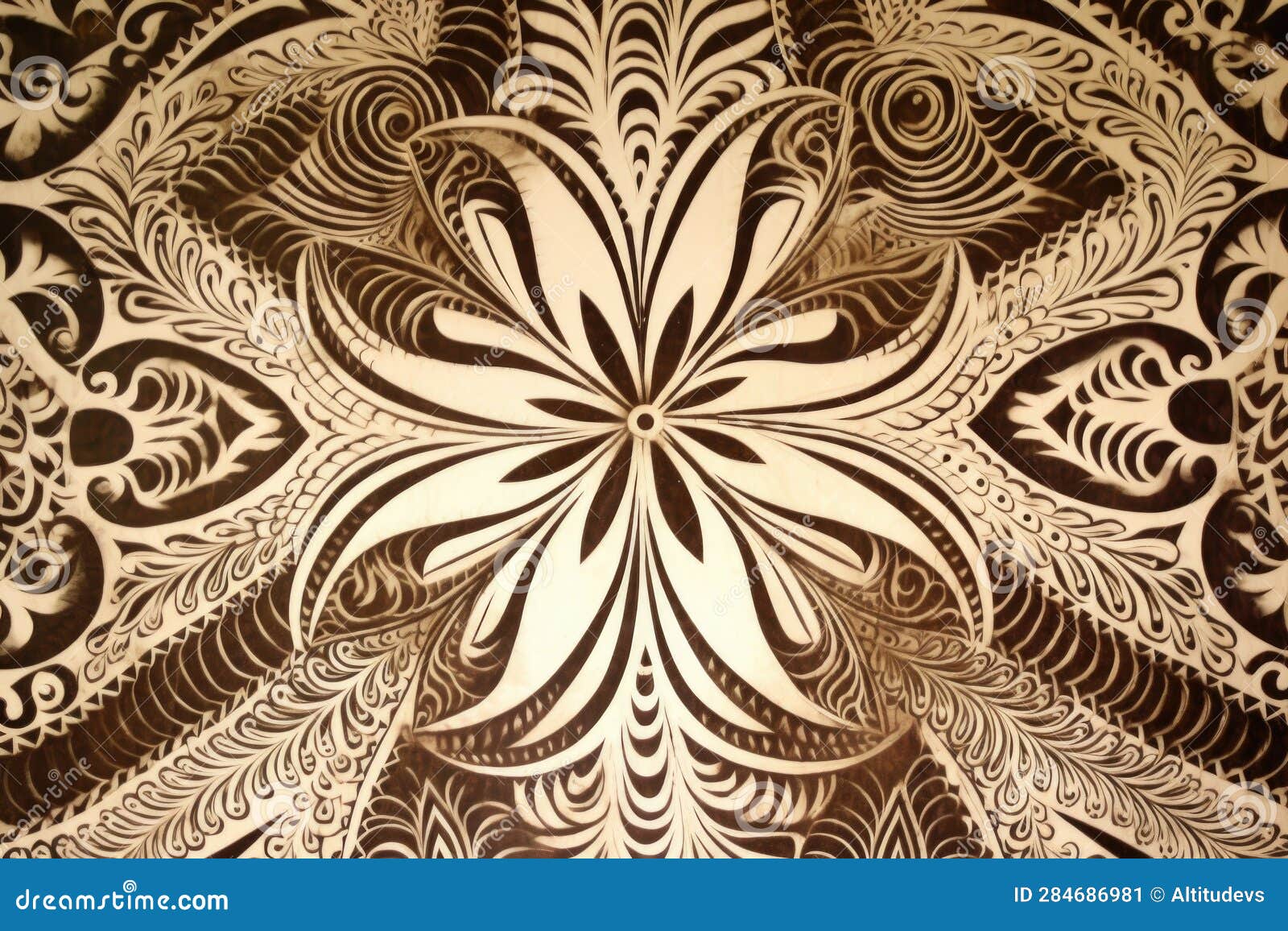 Traditional Samoan Pattern Stencils for Tapa Decoration Stock ...