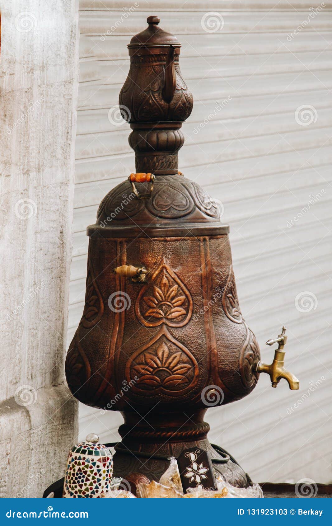 Traditional Samovar for Tea in View Stock Image - Image of decorative ...