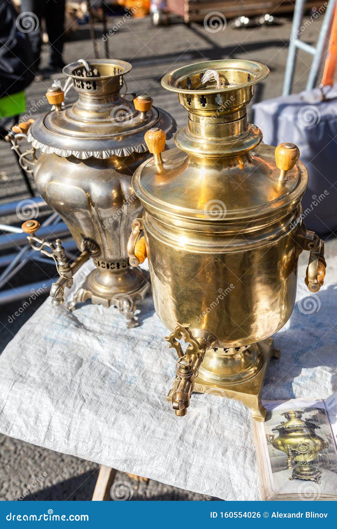 Traditional Samovars for Tea Ceremony Stock Photo - Image of boiled ...