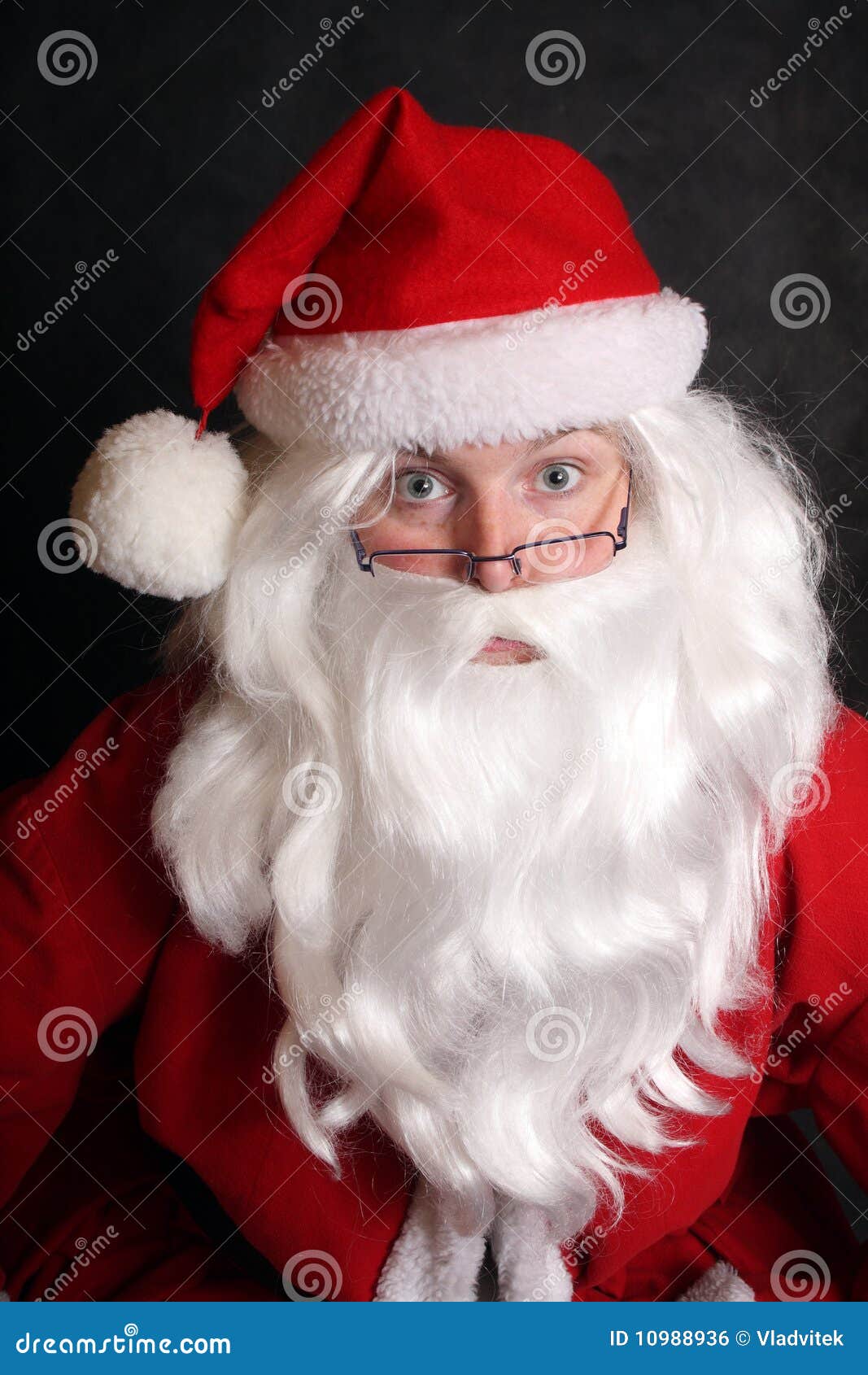 Traditional Santa Claus stock photo. Image of glasses - 10988936