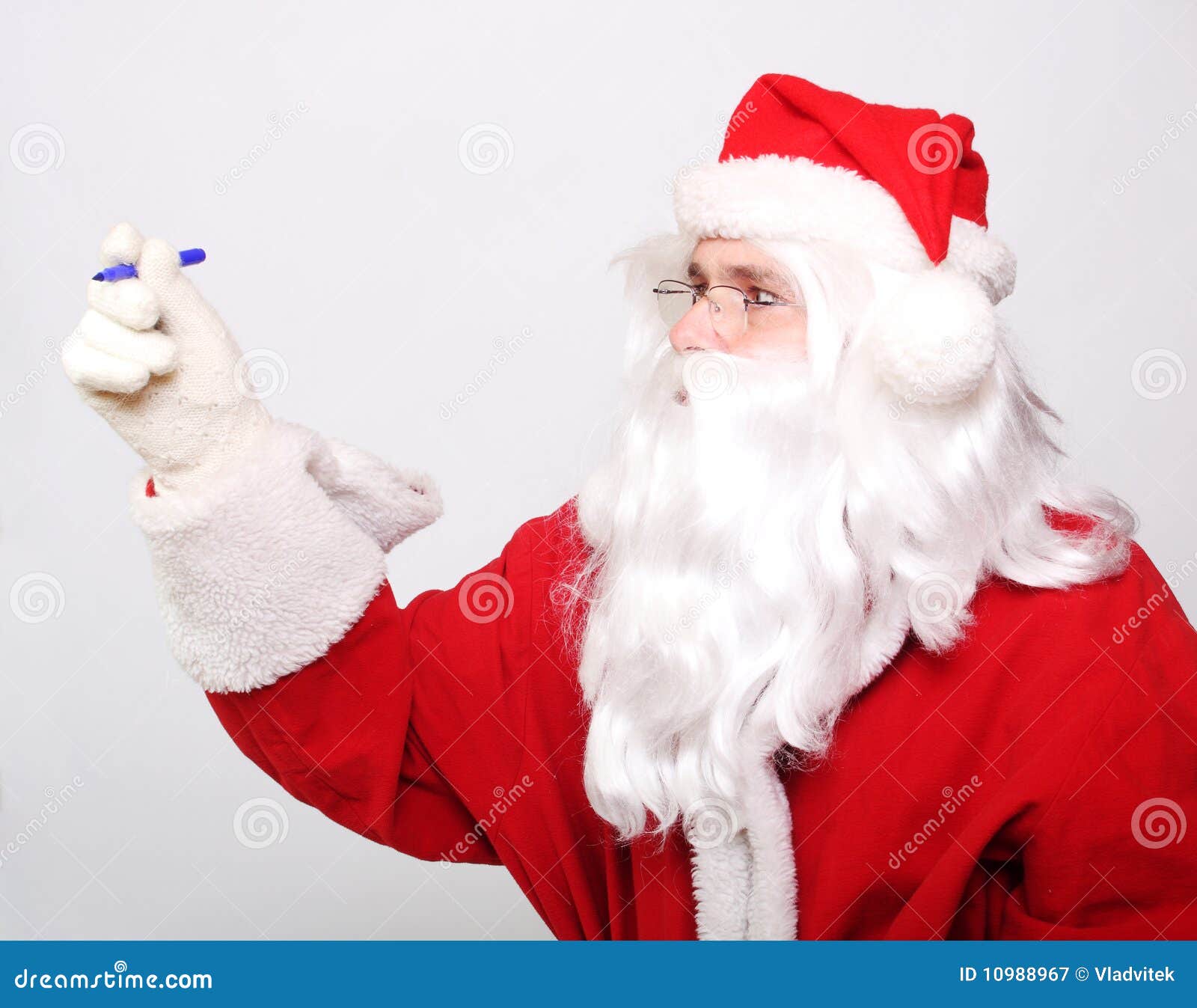 Traditional Santa Claus stock image. Image of cogitation - 10988967