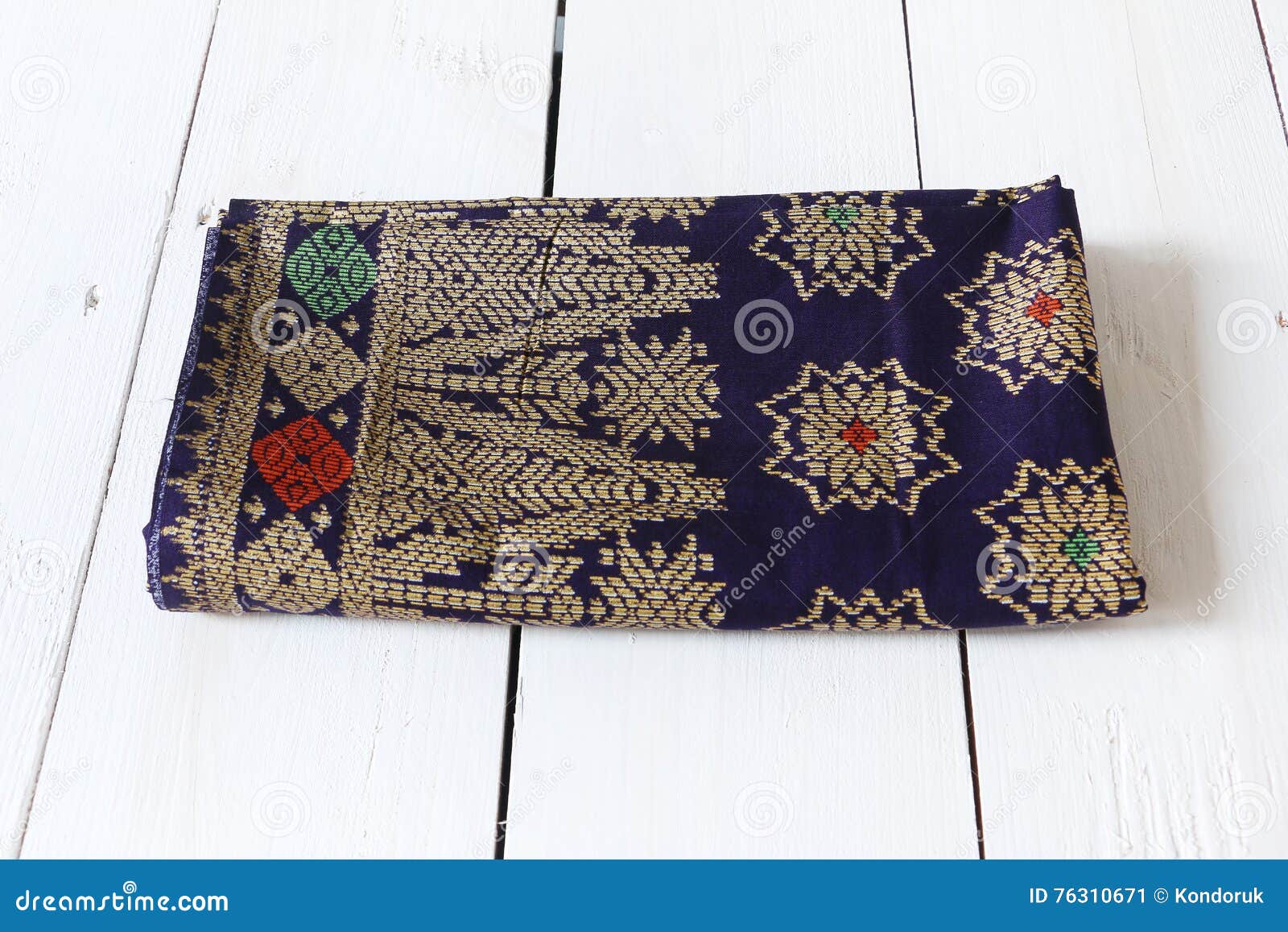 Traditional Sarawak Sarong with Pattern Stock Image - Image of sarong ...