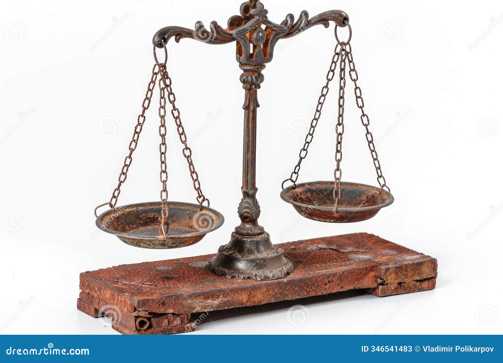 A Traditional Scale with Two Sides for Weighing and Measuring Stock ...