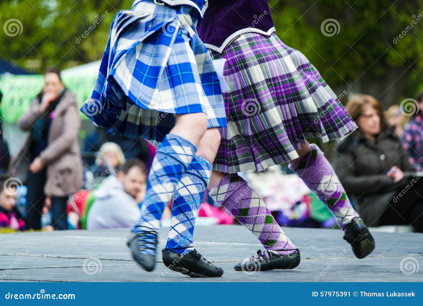 Traditional Scottish Highland Dancing in Kilts Stock Image - Image of ...