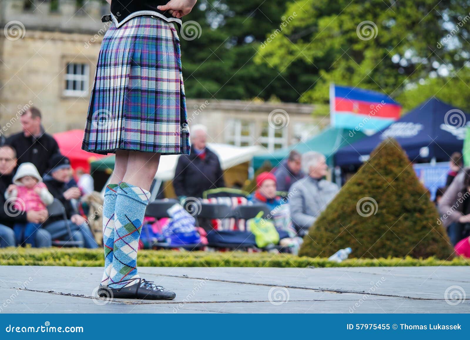 Traditional Scottish Highland Dancing in Kilts Stock Image - Image of ...