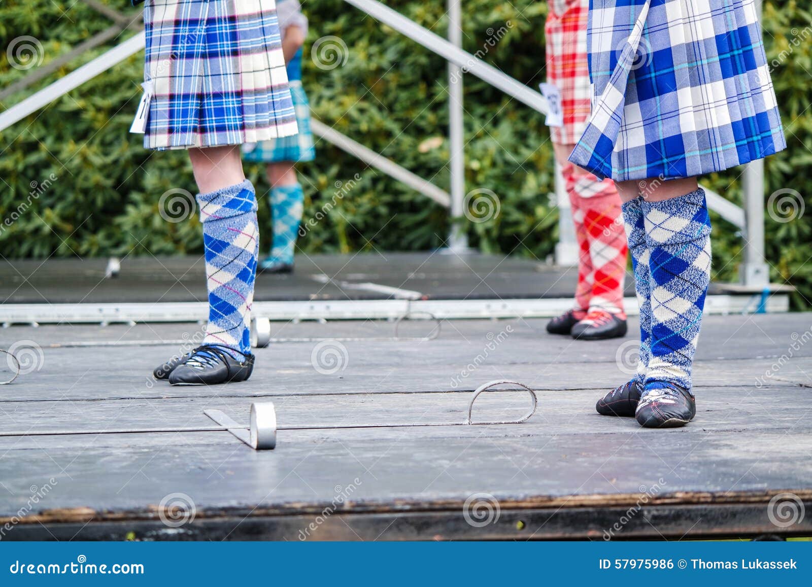 Traditional Scottish Highland Dancing in Kilts Stock Photo - Image of ...
