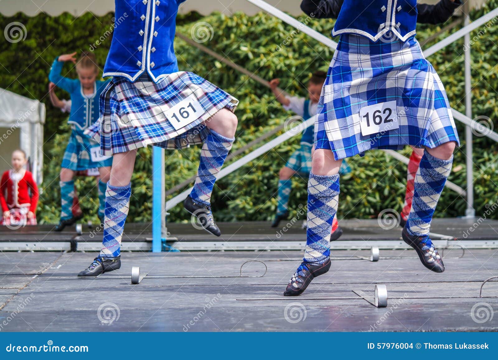 Traditional Scottish Highland Dancing in Kilts Stock Photo - Image of ...