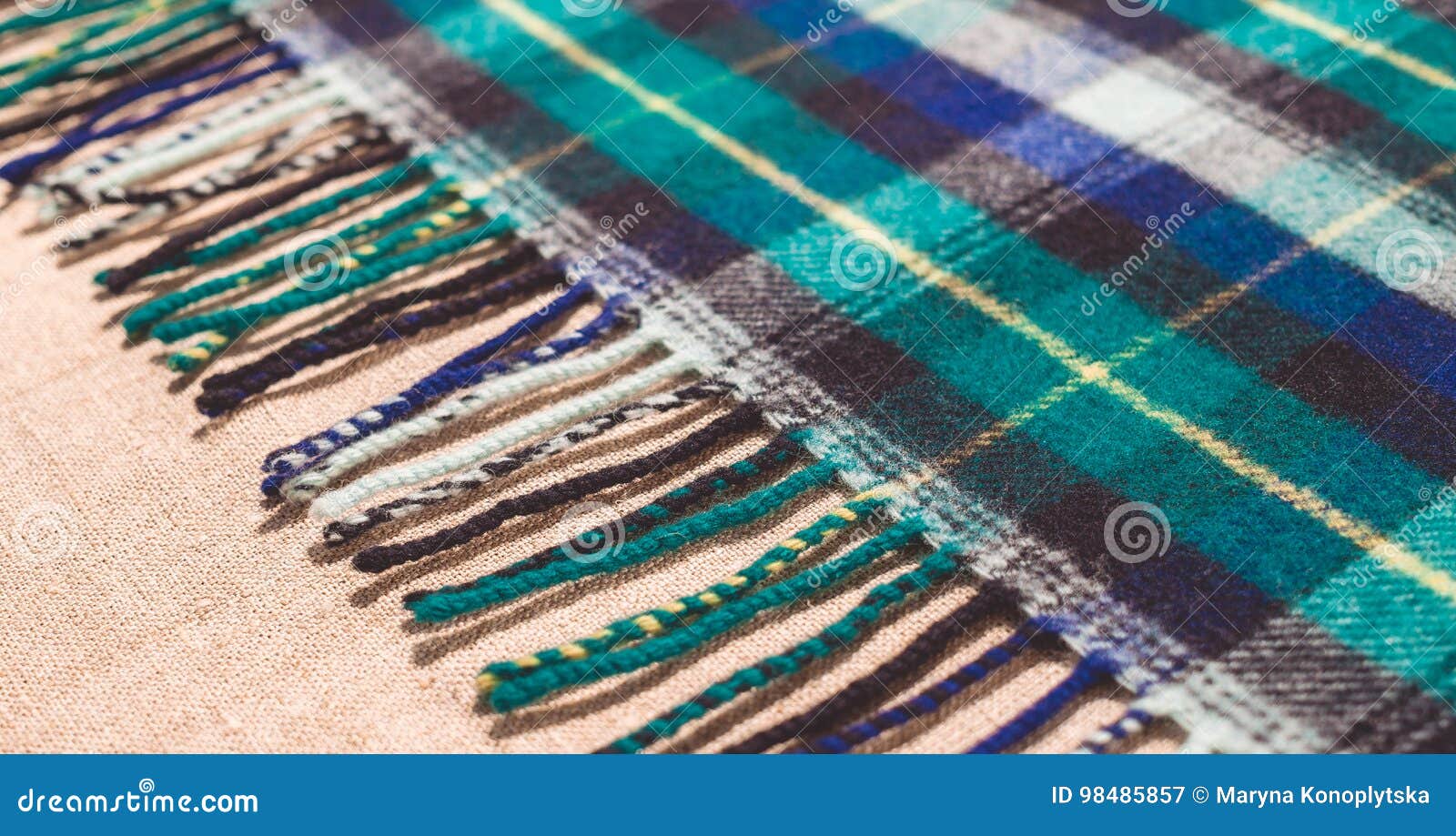 Traditional Scottish Woolen Fabric Stock Image - Image of merino, plaid ...