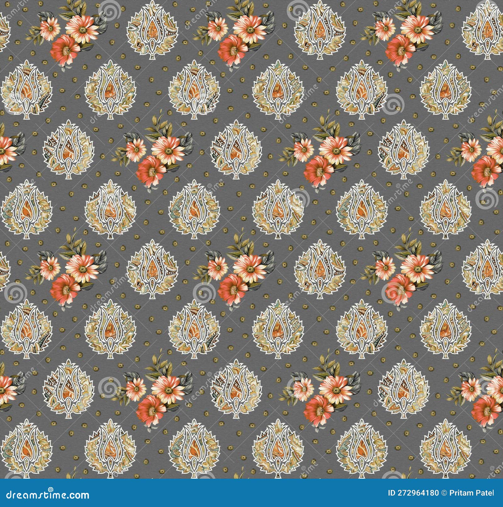 2087713438 Seamless Geometrical Abstract Indian Traditional Pattern ...