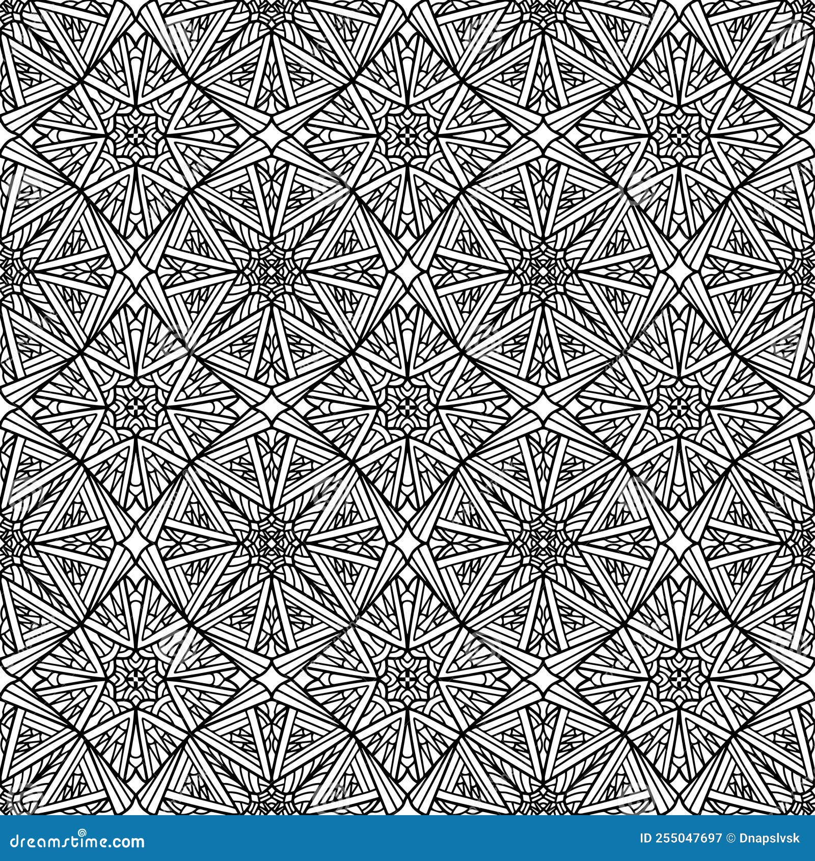 Traditional Seamless Pattern with Drawn Flowers and Ornaments in Folk ...