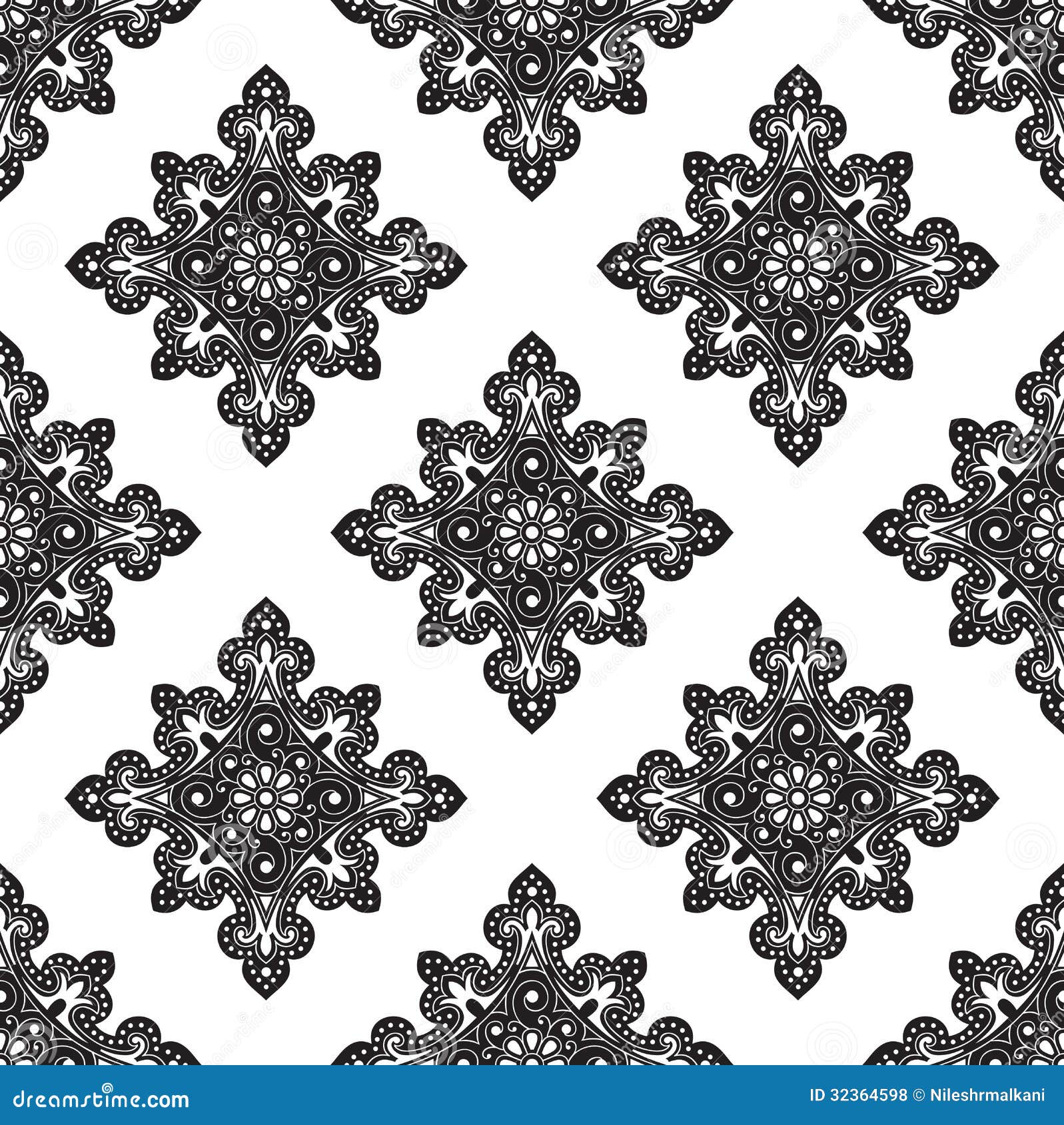 Traditional Seamless Wallpaper Stock Vector - Illustration of rich ...