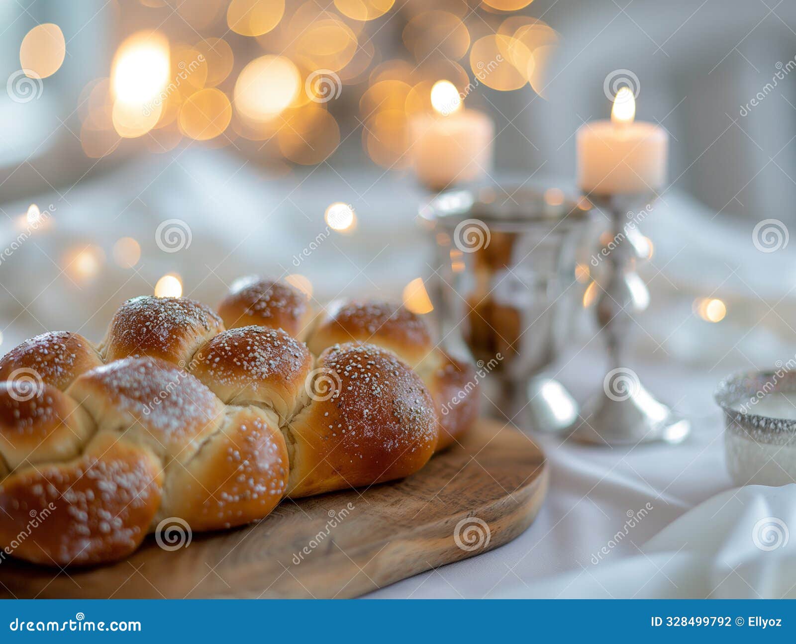 A Traditional Shabbat Table Setting Stock Photo - Image of ornate ...