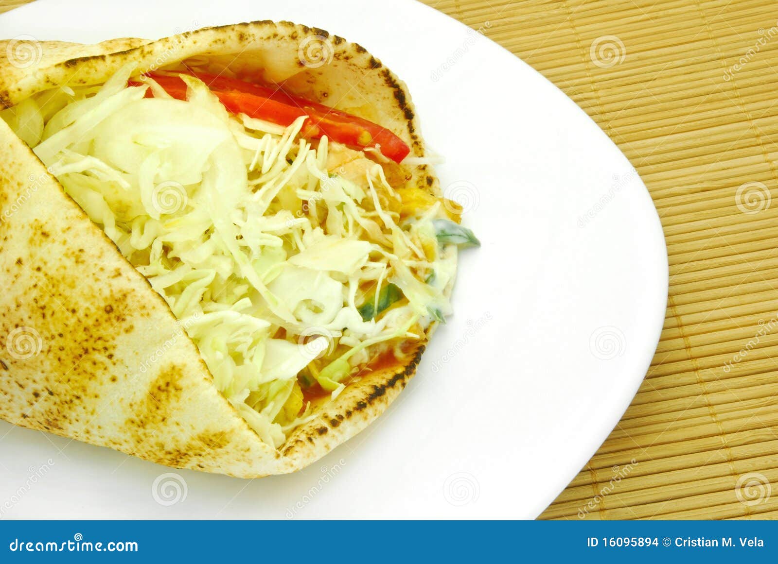 Traditional shaorma stock photo. Image of rings, salad - 16095894