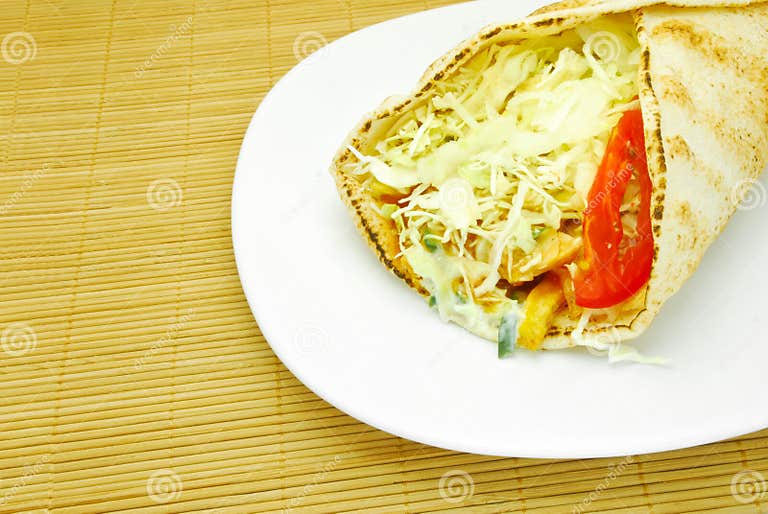 Traditional shaorma stock image. Image of pita, shaorma - 16095913