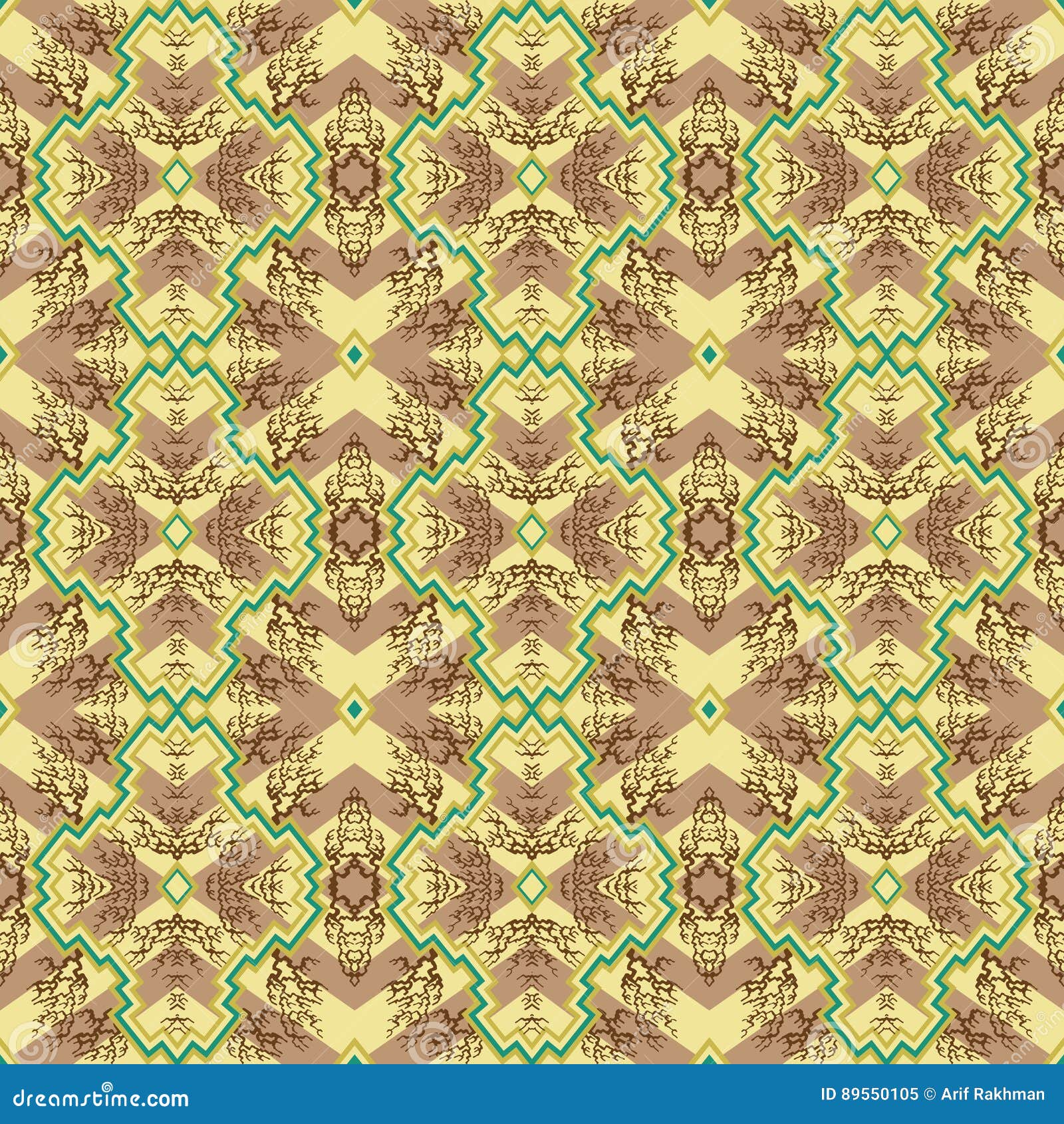 Traditional Shapes Seamless Pattern Stock Vector - Illustration of ...