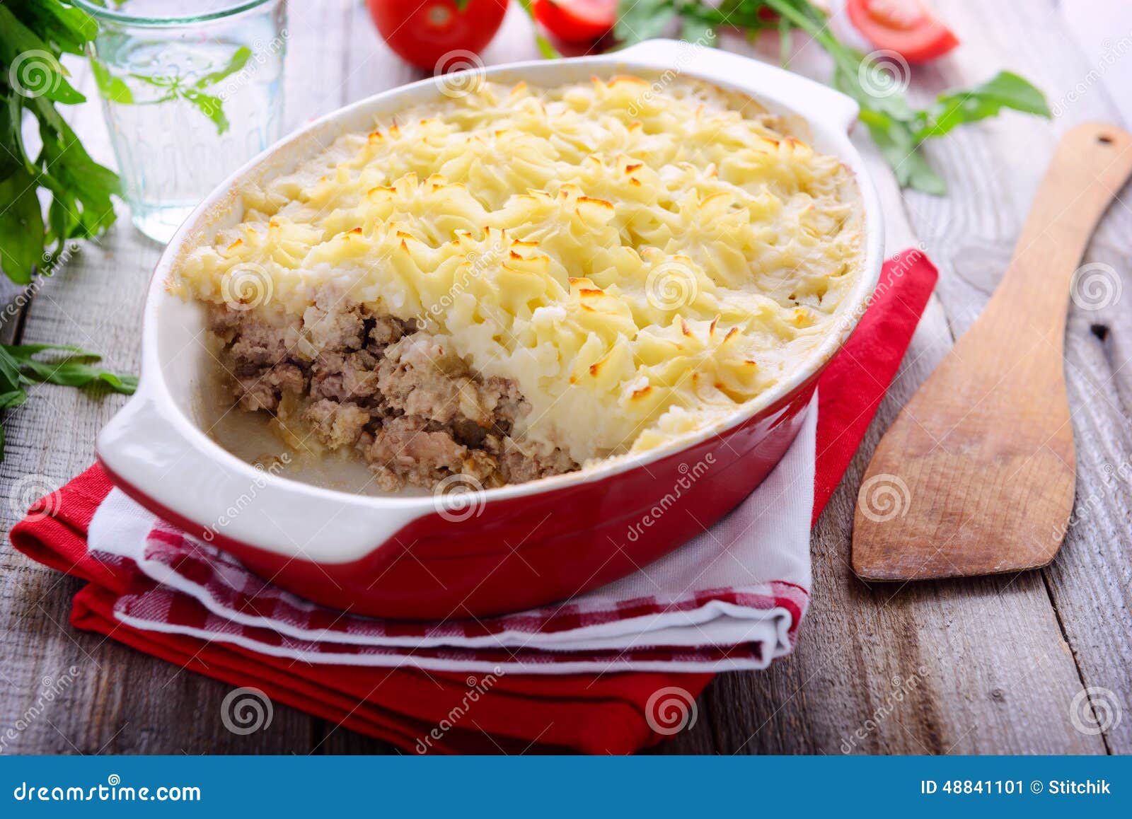 Traditional Shepherd Pie with Meat Stock Image - Image of meat, brown ...