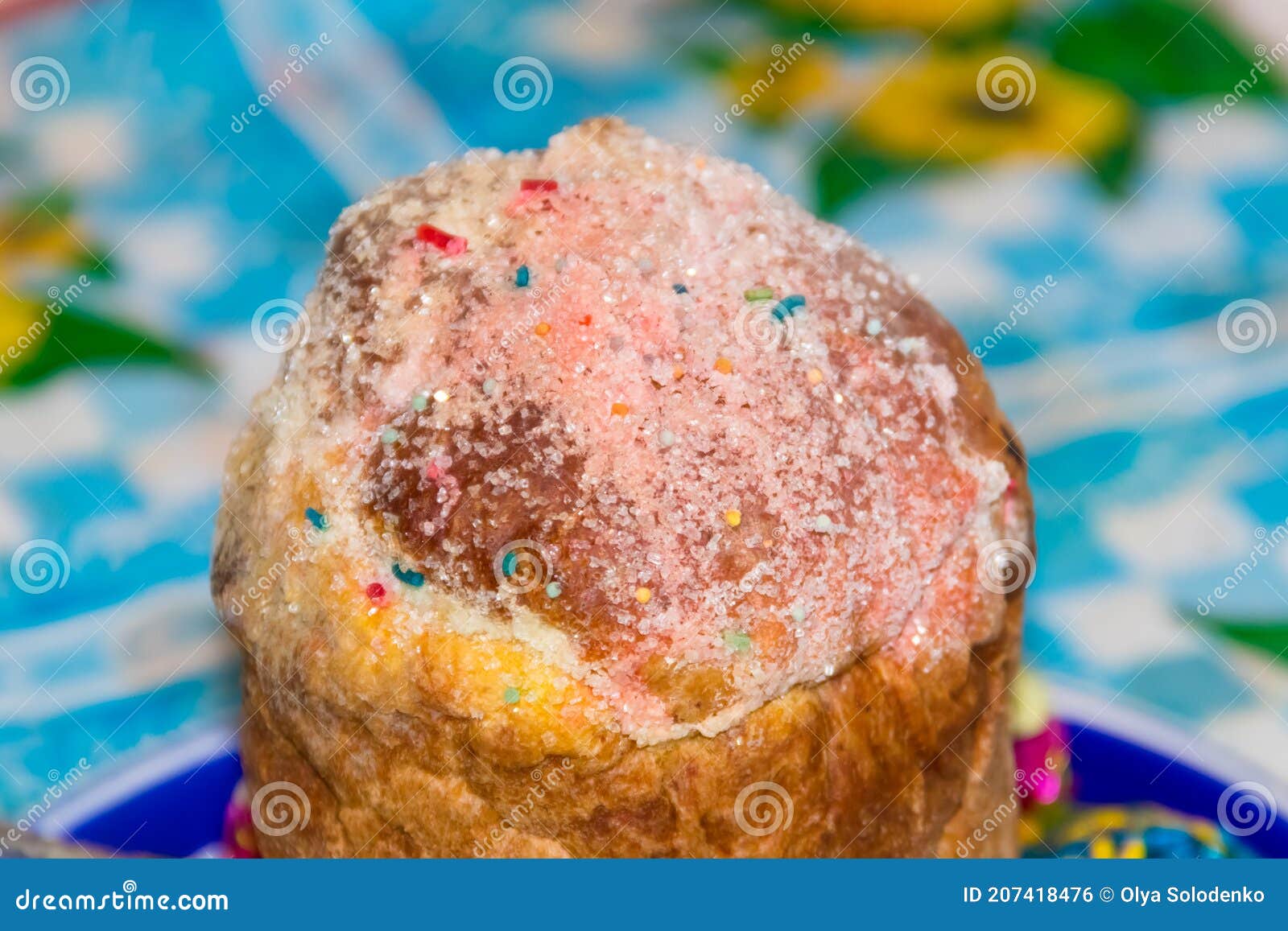 Traditional Slavic Easter Cake - Paska Stock Photo - Image of easter ...