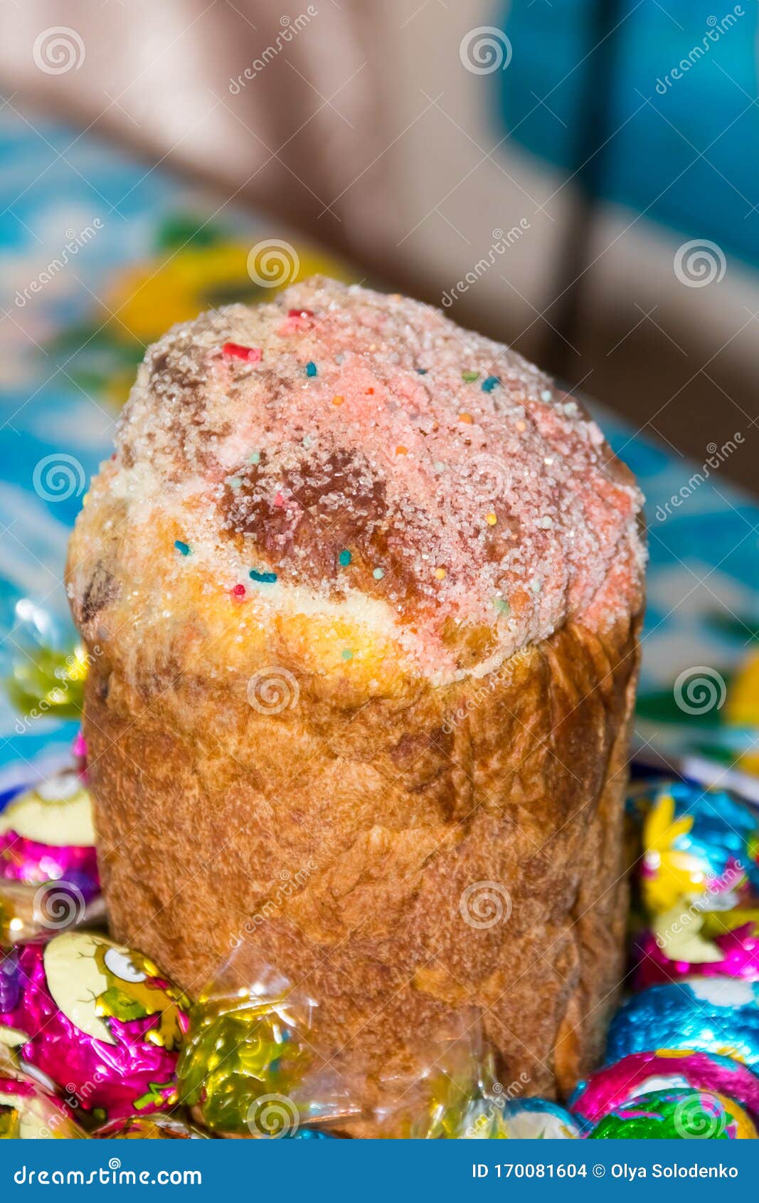 Traditional Slavic Easter Cake - Paska Stock Photo - Image of glaze ...