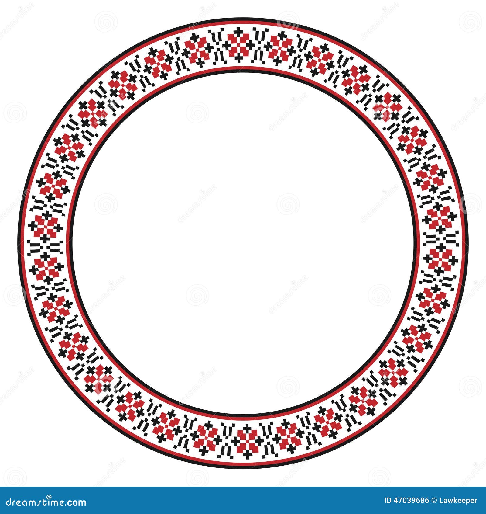 Traditional Slavic Round Embroidery Stock Vector - Illustration of ...