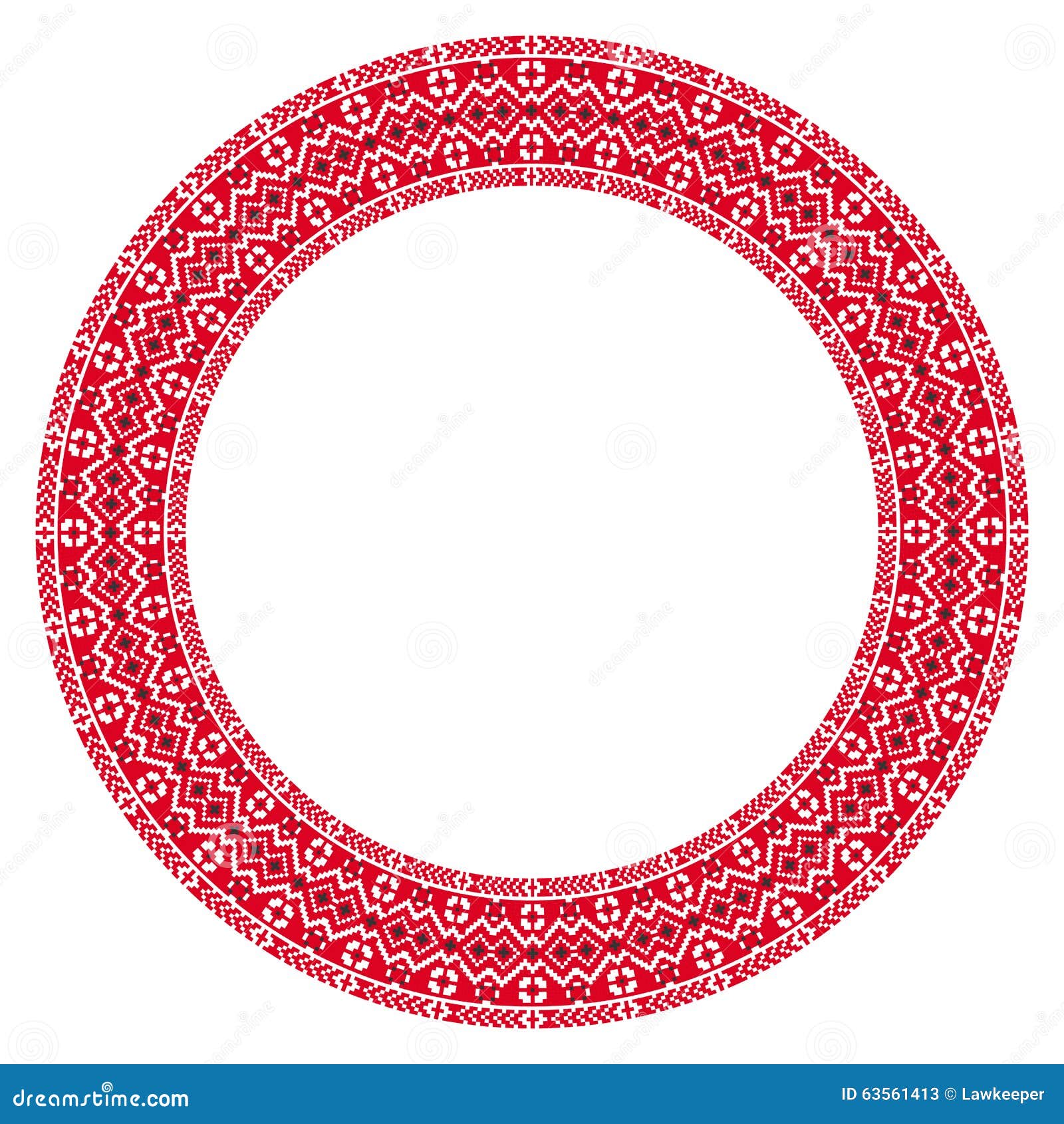 Traditional Slavic Round Embroidery Stock Vector - Illustration of ...